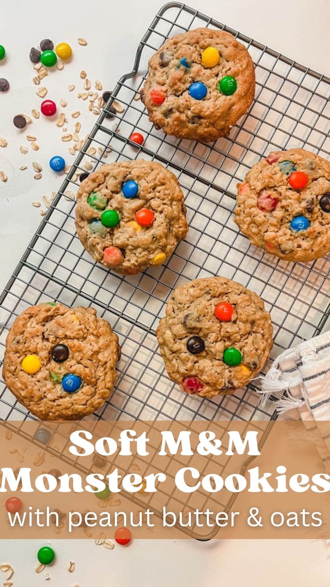 The Best M&M Monster Cookies with Peanut Butter - Our Crow's Nest