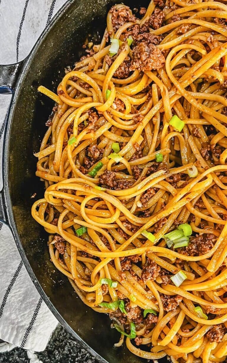 Quick Mongolian Beef Noodles Recipe (30 minutes!) - Our Crow's Nest
